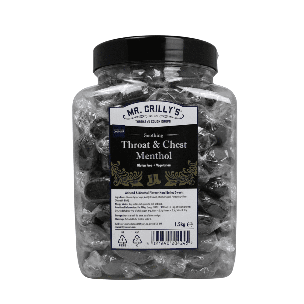 Mr Crilly Throat and Chest Menthol 1 5kg Jar