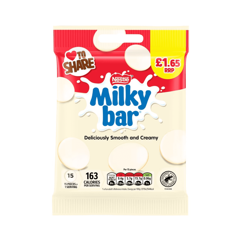 Nestle Milkybar Giant Buttons Share Bag 1 65 PMP 12x85g