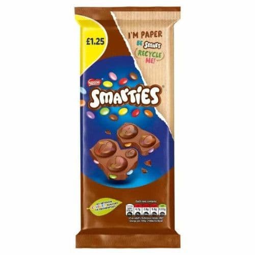 NESTLE SMARTIES MILK BLOCK 1 25 PMP 14X90G