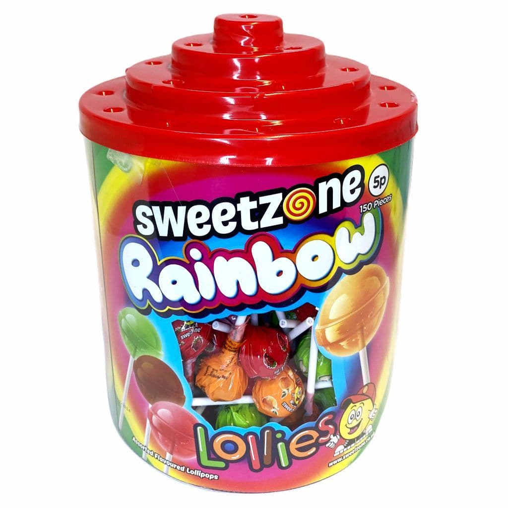 SWEETZONE RAINBOW LOLLIES 5p x 150