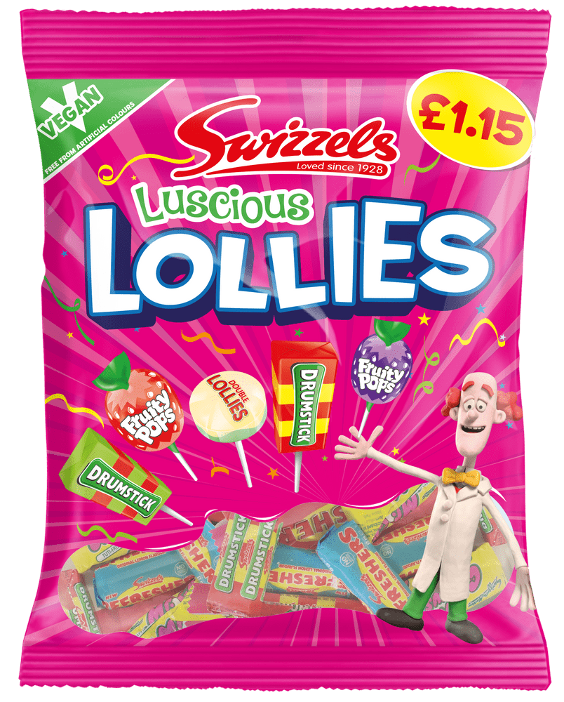 SWIZZELS LUSCIOUS LOLLIES 12X 132G PREPACK