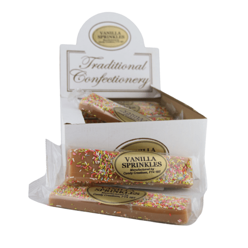 TRADITIONAL CONFECTIONERY VANILLA SPRINKLE BARS 16X130G