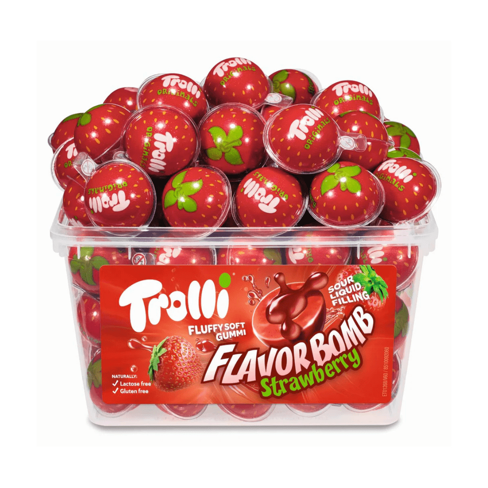 Trolli Strawberry Flavourbomb 3D Candy 60 Count