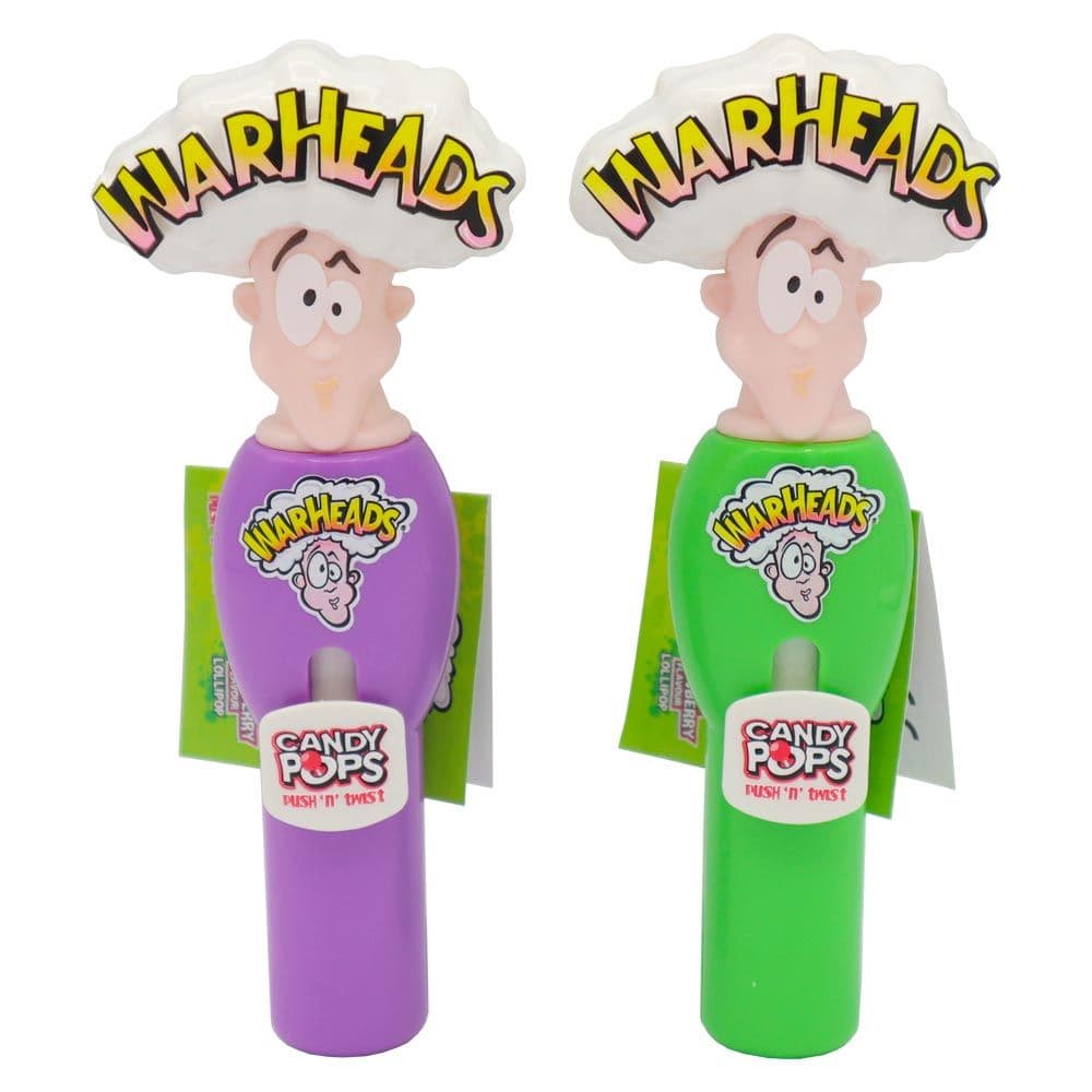 WARHEADS CANDY POPS SOUR STRAWBERRY x12