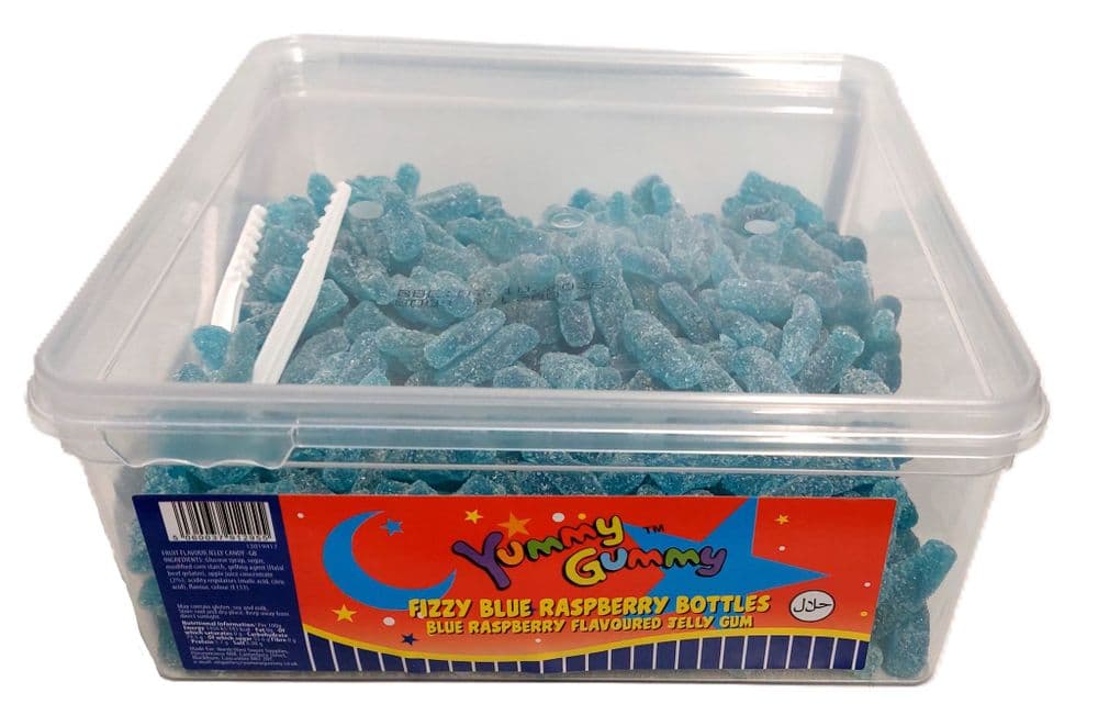 YUMMY GUMMY FIZZY BLUE RASPBERRY TUB