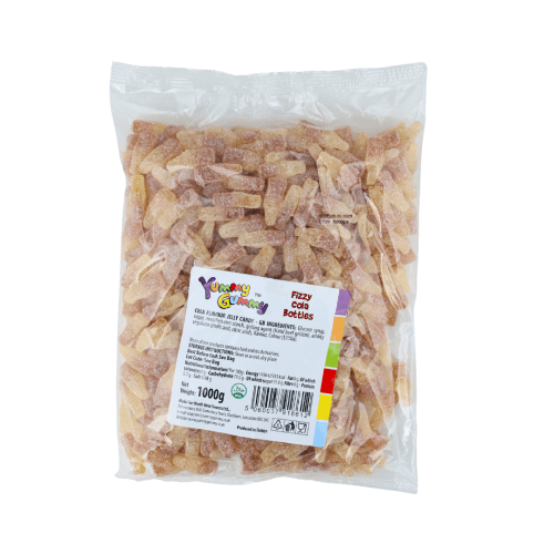 YUMMY GUMMY FIZZY COLA BOTTLE 1KG