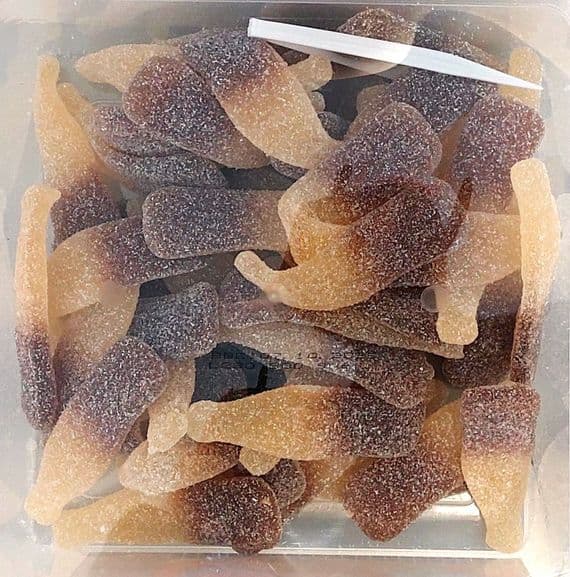 YUMMY GUMMY GIANT FIZZY COLA BOTTLES TUB only 3 left