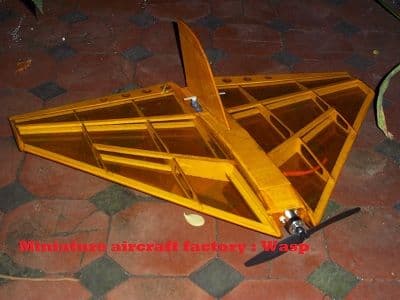 Wasp aerobatic fast delta wing model kit laser cut balsa for cox td 020 ...