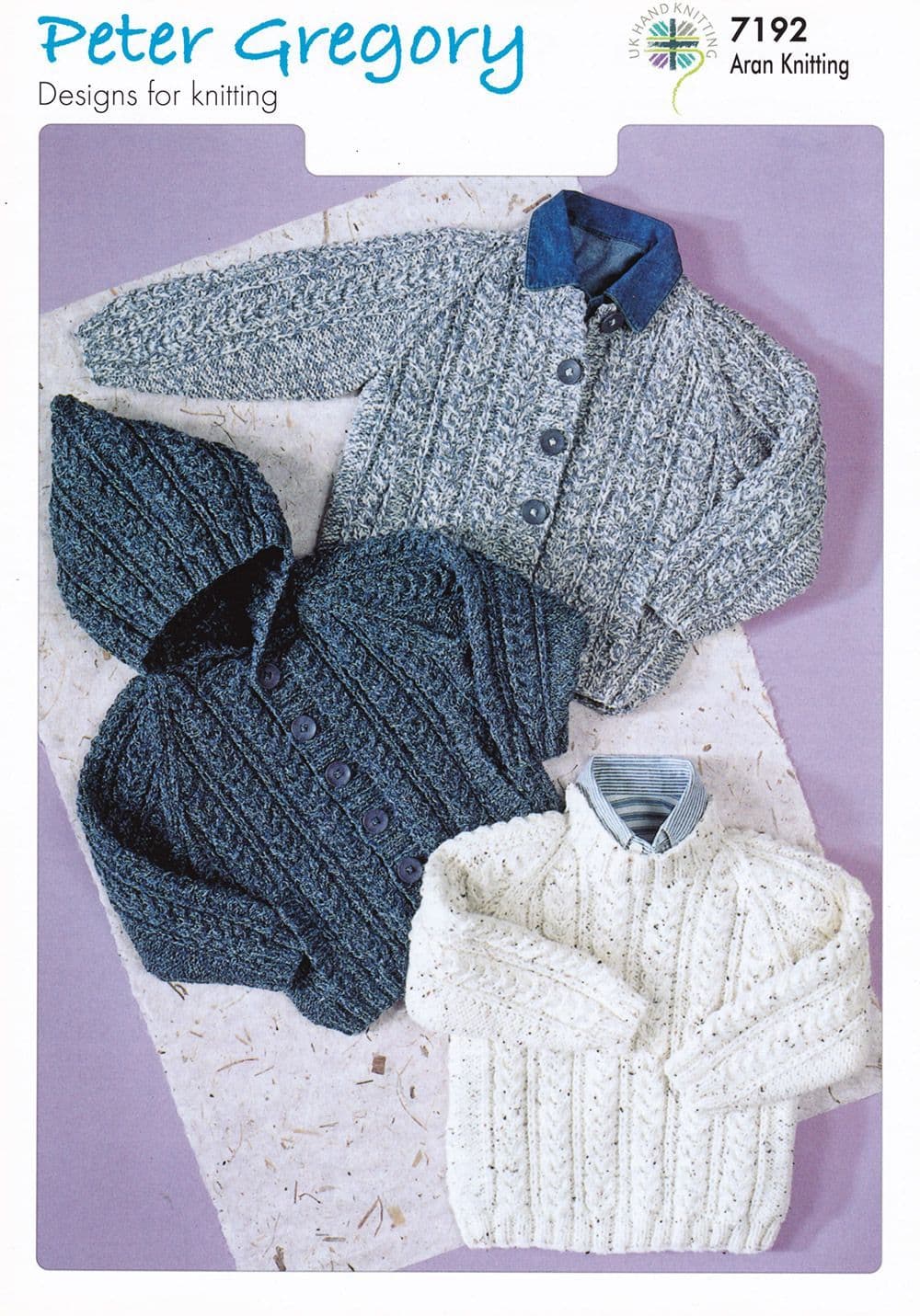 Peter Gregory Aran Knitting Pattern 7192 - Pk 3