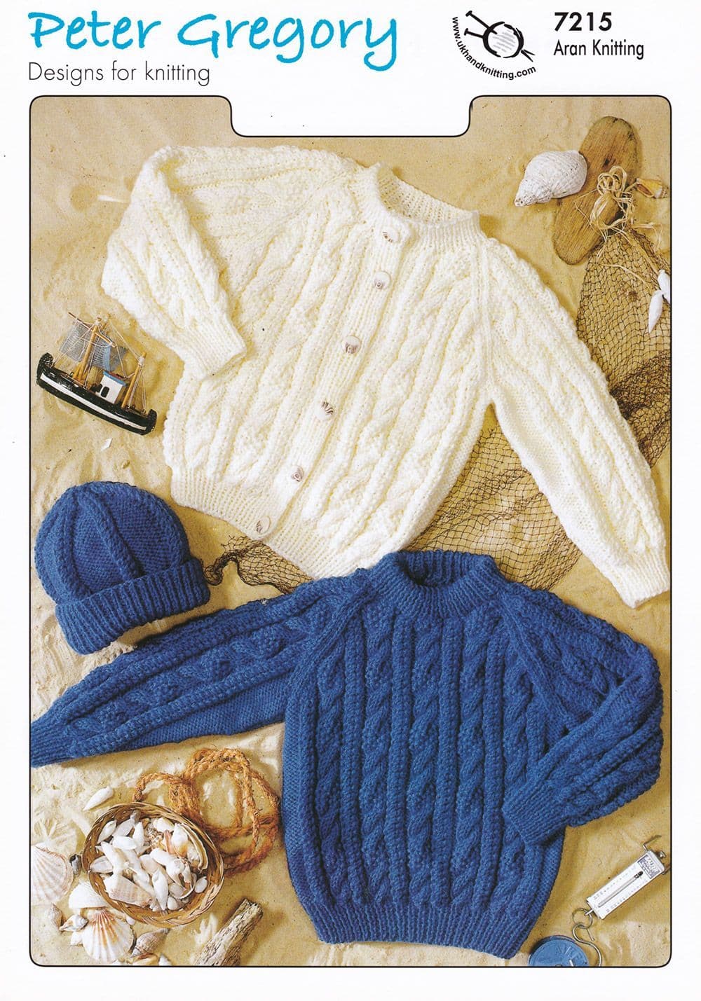 Peter Gregory Aran Knitting Pattern 7215 - Pk 3
