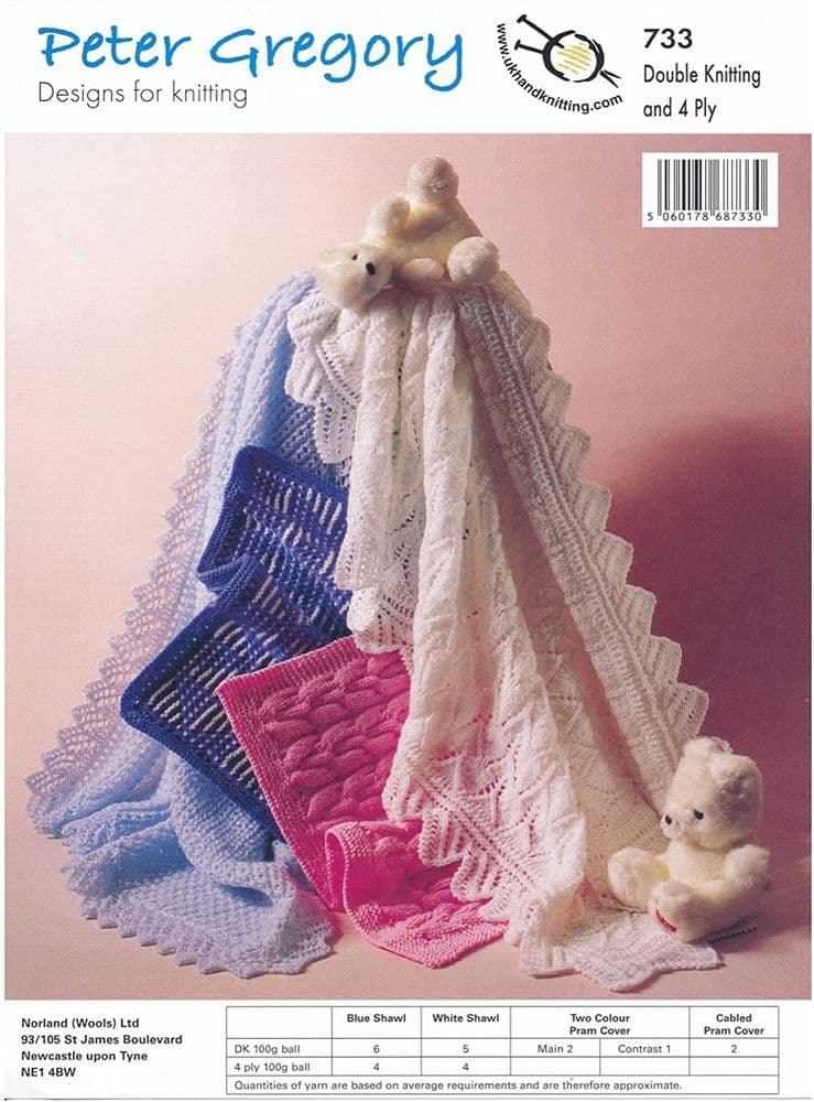 Peter Gregory Double Knitting & 4 Ply Pattern 733 - Pk 3
