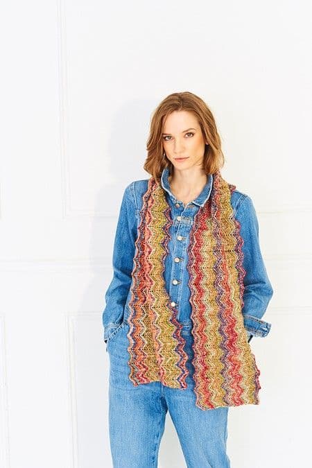 SCP Batik Swirl Pattern F134 Zigzag Scarf - FREE TO DOWNLOAD