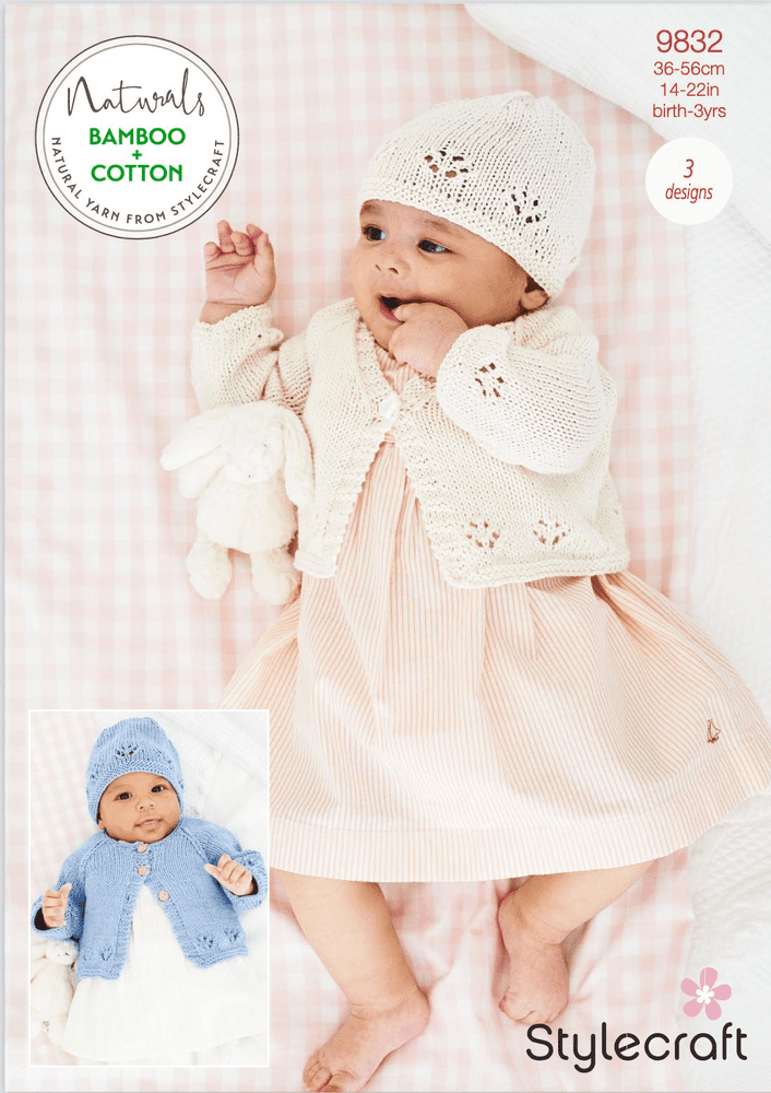 Stylecraft Pattern 9832 Cardigans and Hats - Pk 5