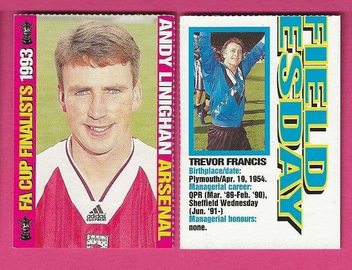Arsenal Andy Linighan F A C 93