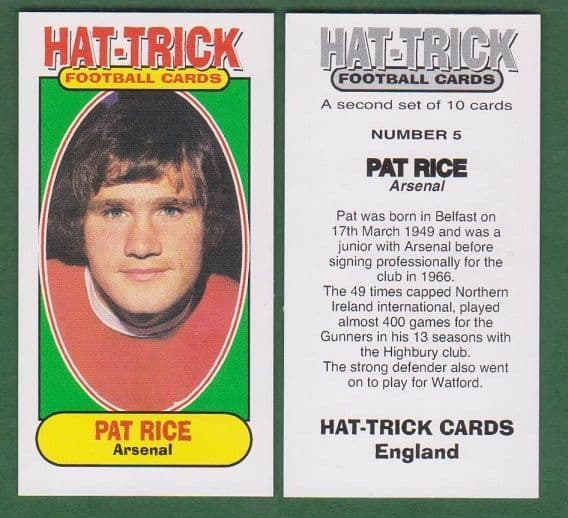 Arsenal Pat Rice Northern Ireland