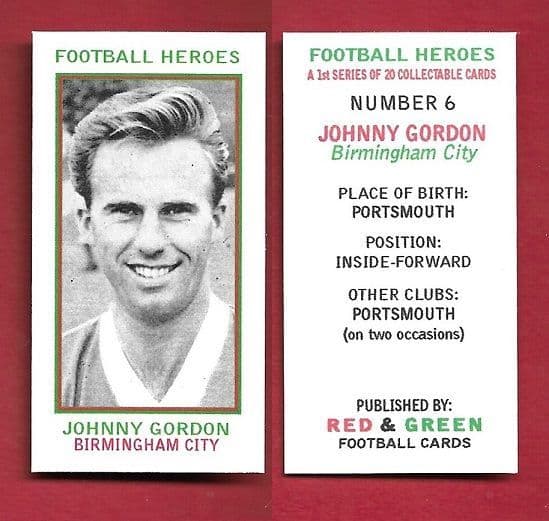 Birmingham City Johnny Gordon 6 RGFH