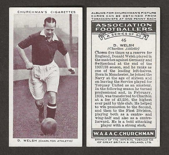 Charlton Athletic Don Welsh 46 CAF38