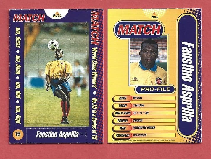 Faustino Asprilla 1994 Faustino Asprilla Parma Steve Morrow Arsenal
