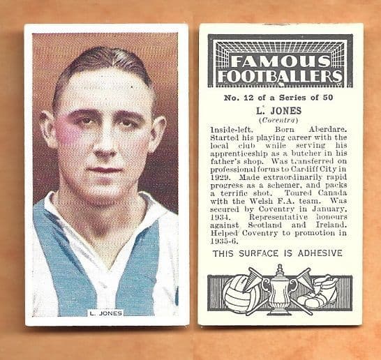 Coventry City Len Jones 12 FF