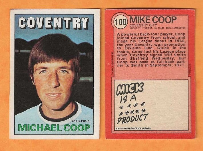 Coventry City Mick Coop 100