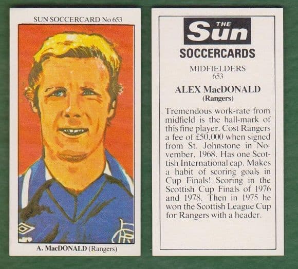 Glasgow Rangers Alex MacDonald Scotland