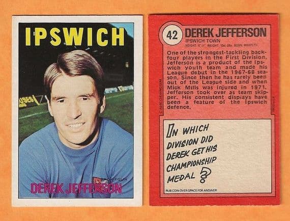 Ipswich Town Derek Jefferson 42