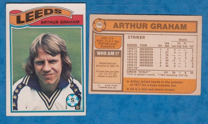 Leeds United Arthur Graham Scotland 196