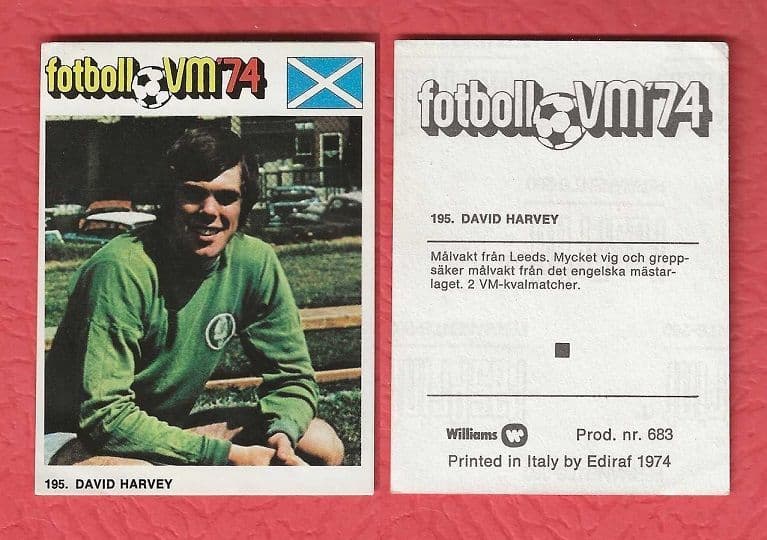 Leeds United David Harvey 195 WF74