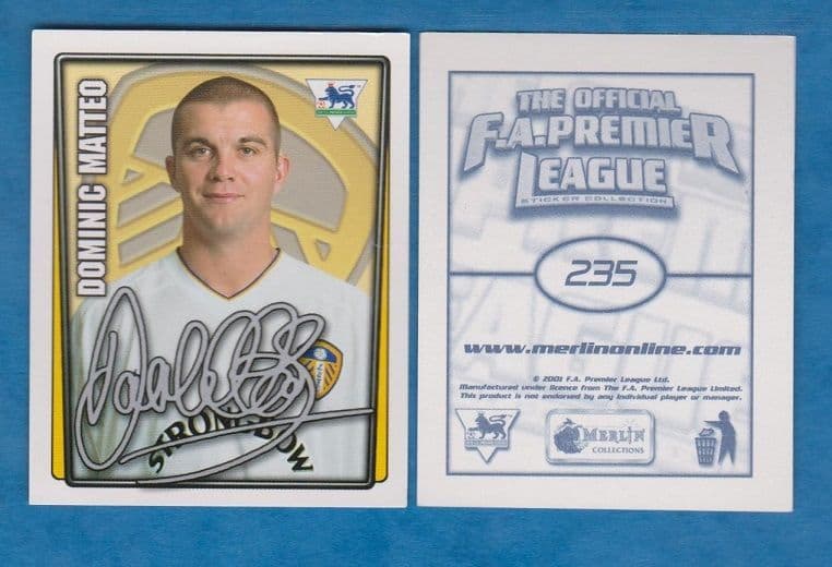 Leeds United Dominic Matteo Scotland 235