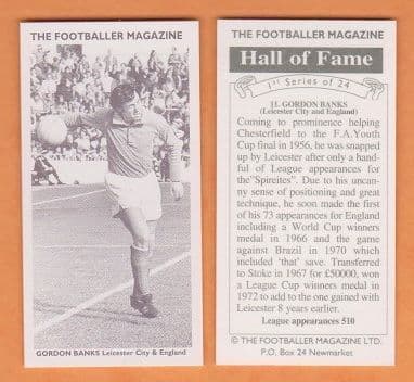 Leicester City Gordon Banks England 11