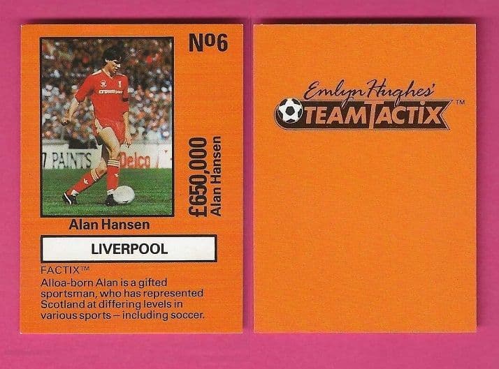 Liverpool Alan Hansen 6 EHTT