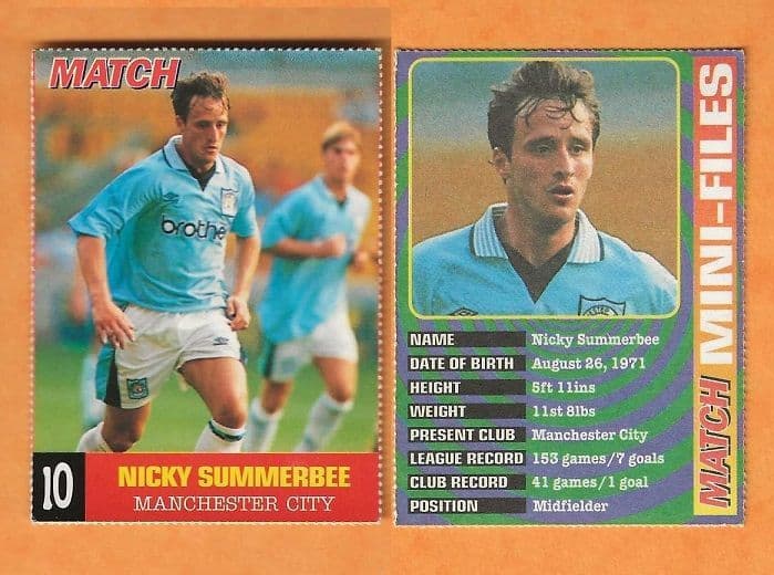 Manchester City Nicky Summerbee 10 MMF96