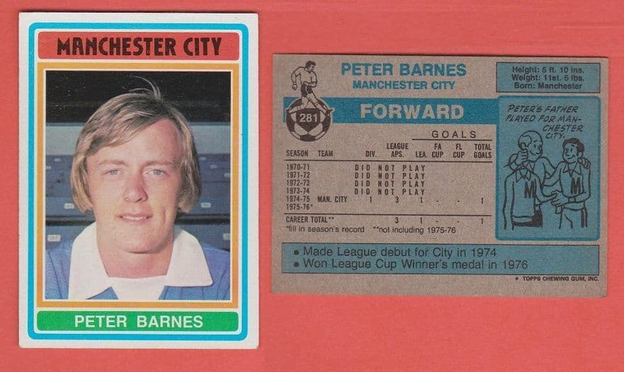 Manchester City Peter Barnes 281