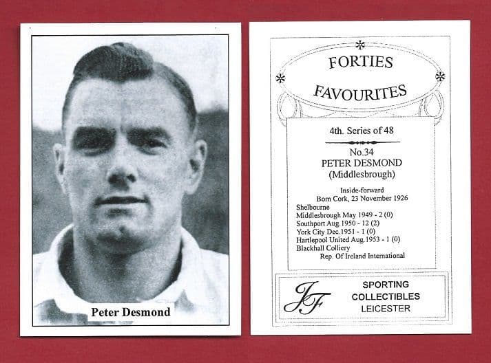 Middlesbrough Peter Desmond 34 4