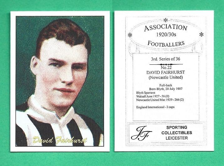 Newcastle United David Fairhurst 22 3