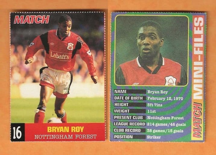 Nottingham Forest Bryan Roy 16 MMF96