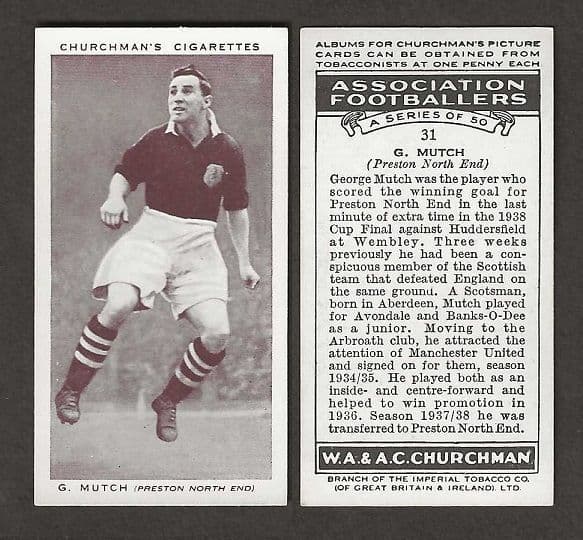 Preston North End George Mutch 31 CAF38