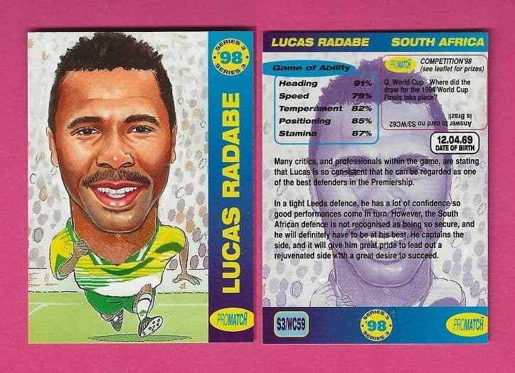 South Africa Lucas Radebe WC59