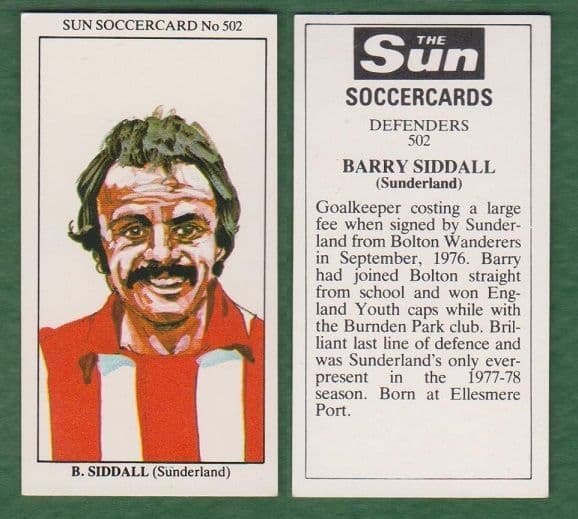 Sunderland Barry Siddall