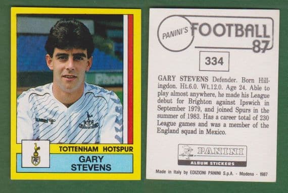 Tottenham Hotspur Gary Stevens England 334