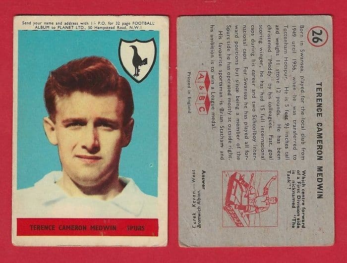 Tottenham Hotspur Terry Medwin 26