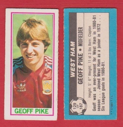 West Ham United Geoff Pike 129