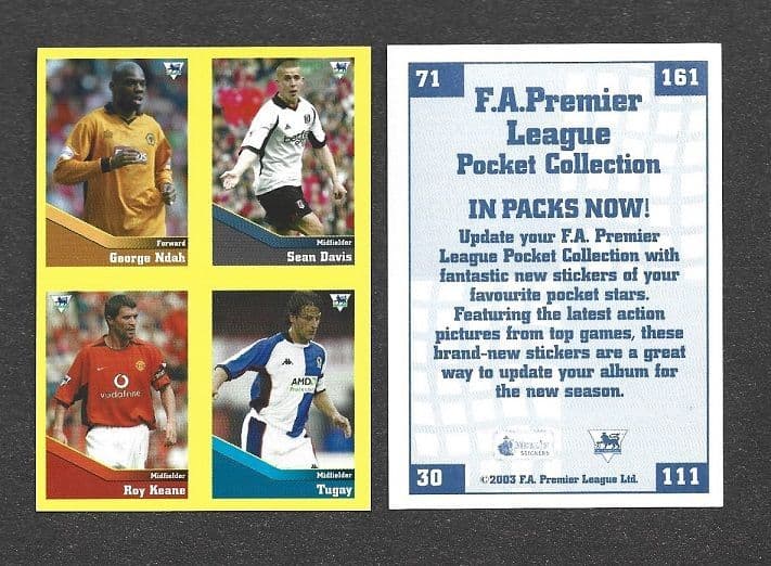 Wolverhampton Wanderers Ndah Fulham Davis Man Utd Keane Blackburn ...