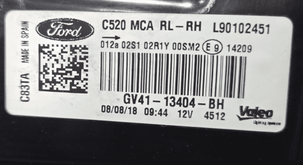 GENUINE FORD KUGA MK2 DRIVER REAR OUTER TAIL LIGHT GV41-13404-BH 2016 ...