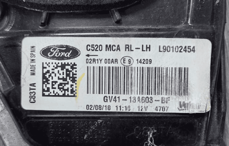 GENUINE FORD KUGA MK2 PASSENGER REAR INNER TAIL LIGHT GV41-13A603-BF ...