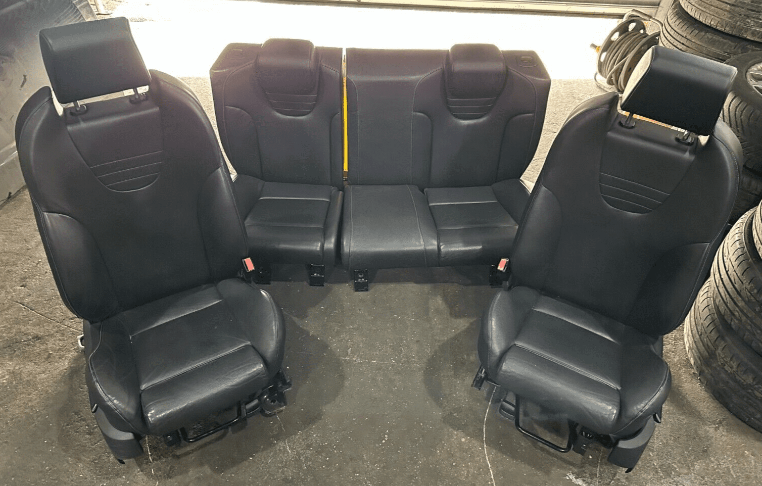 FOCUS MK2 ST225 HATCHBACK 5 DOOR RECARO BLACK LEATHER INTERIOR SEATS ...