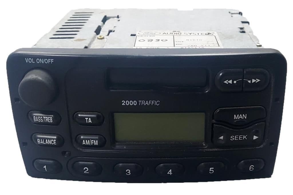 FORD 2000 TRAFFIC CASSETTE TAPE PLAYER RADIO MONDEO COUGAR PUMA FIESTA CODE