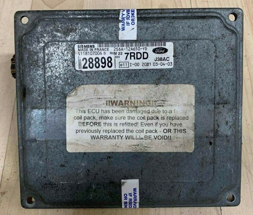FORD FIESTA FUSION MK6 1 4 PETROL ECU COMPUTER BRAIN 2S6A-12A650-YD ...