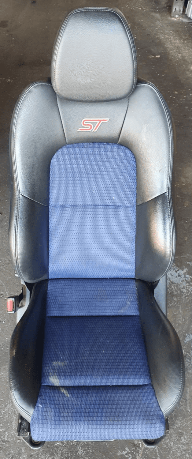 FORD FIESTA MK6 3 DOOR ST ST150 BLUE CLOTH HALF LEATHER SEATS INTERIOR ...