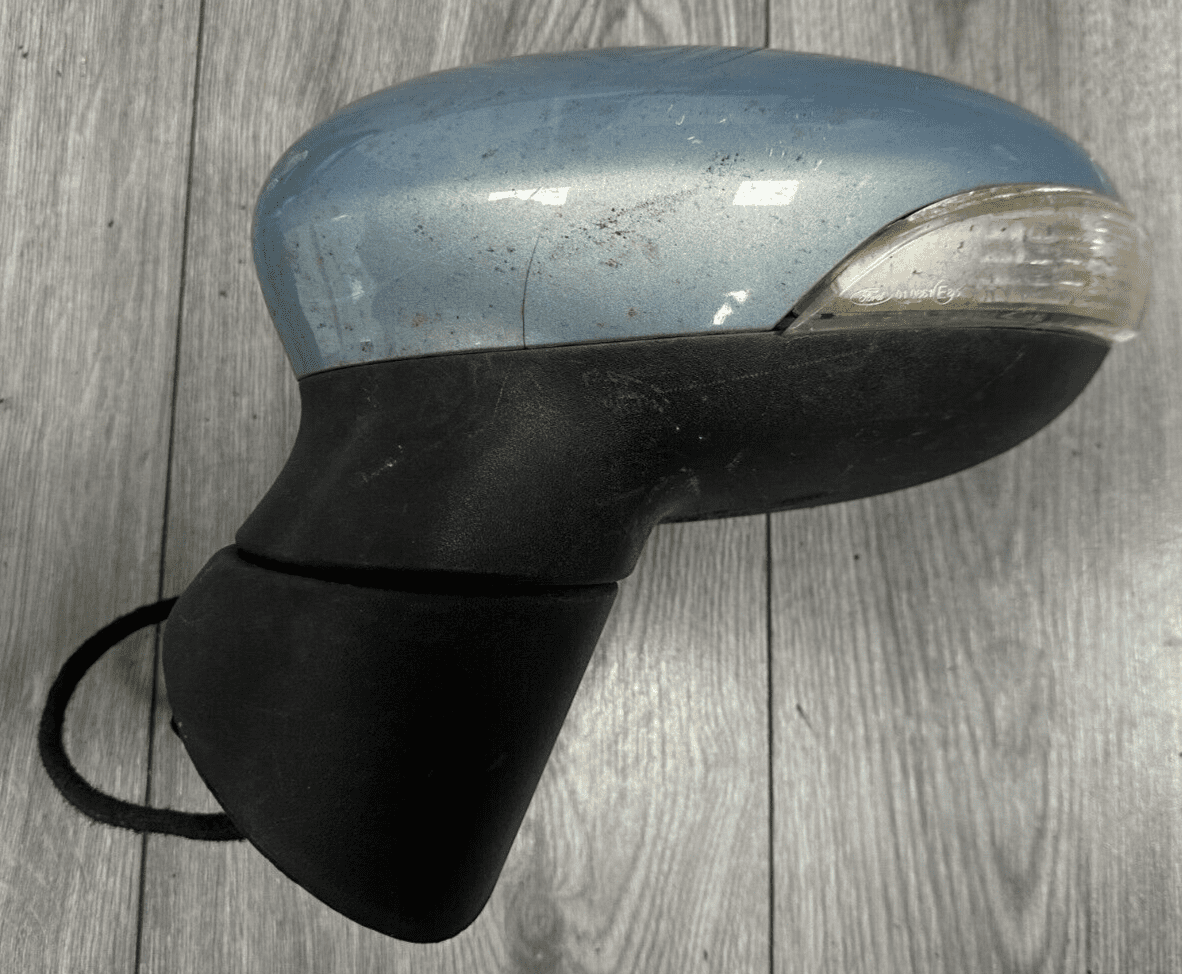 FORD FIESTA MK7 PASSENGER LEFT POWER FOLD WING MIRROR AVALON BLUE 2008 ...